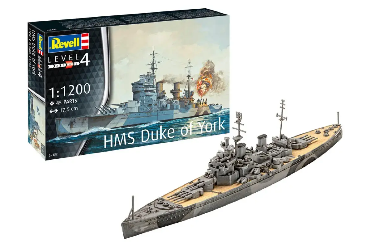Buy Revell 1/1200 HMS Duke of York Battleship Scaled Plastic Model Kit ...