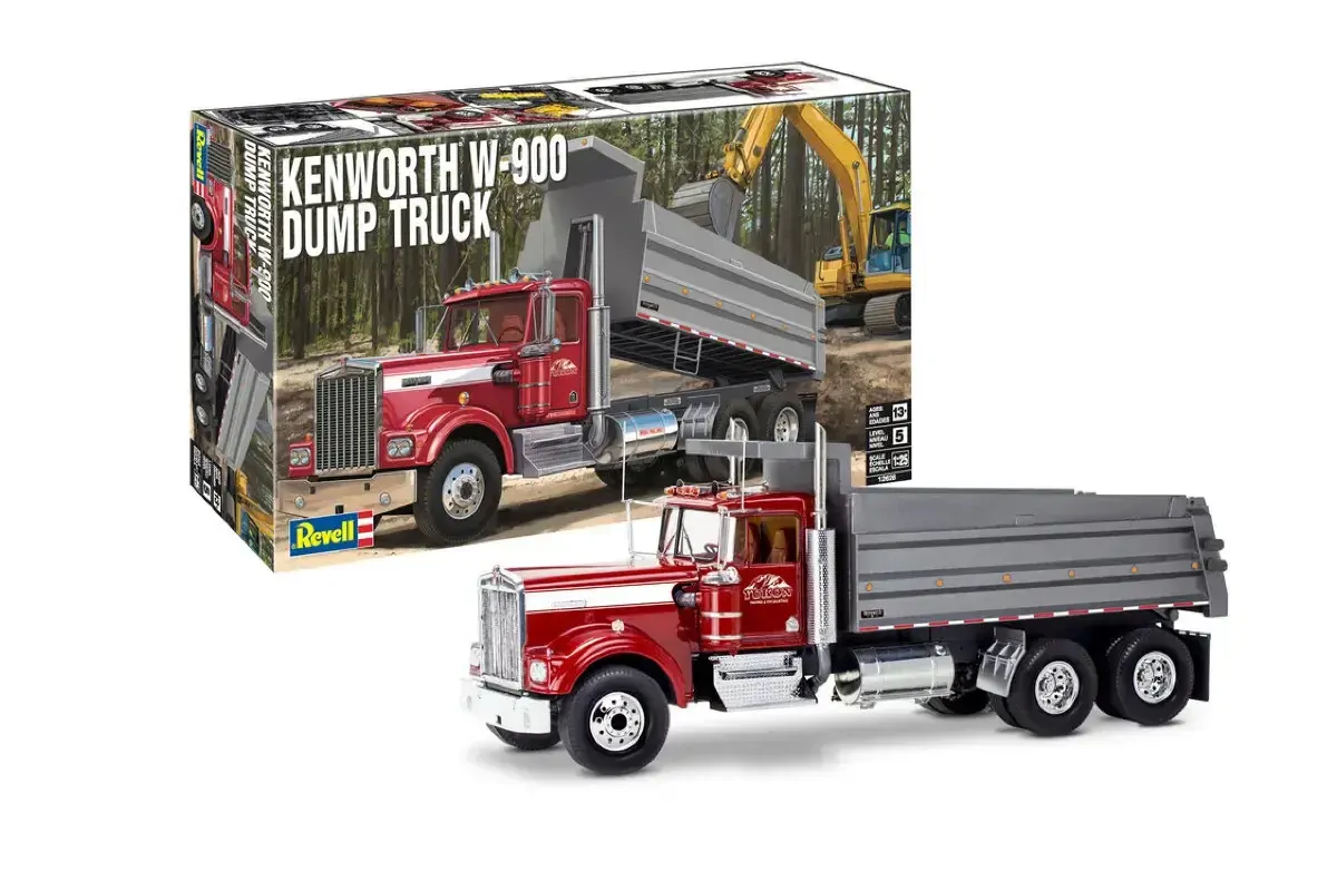 Revell 1/25 Kenworth W-900 Dump Truck Scaled Plastic Model Kit