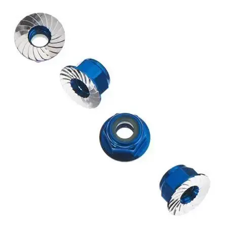 Order Axial Nylon Lock Nut, M4, Serrated, Blue, 4 Pieces, AXA1046