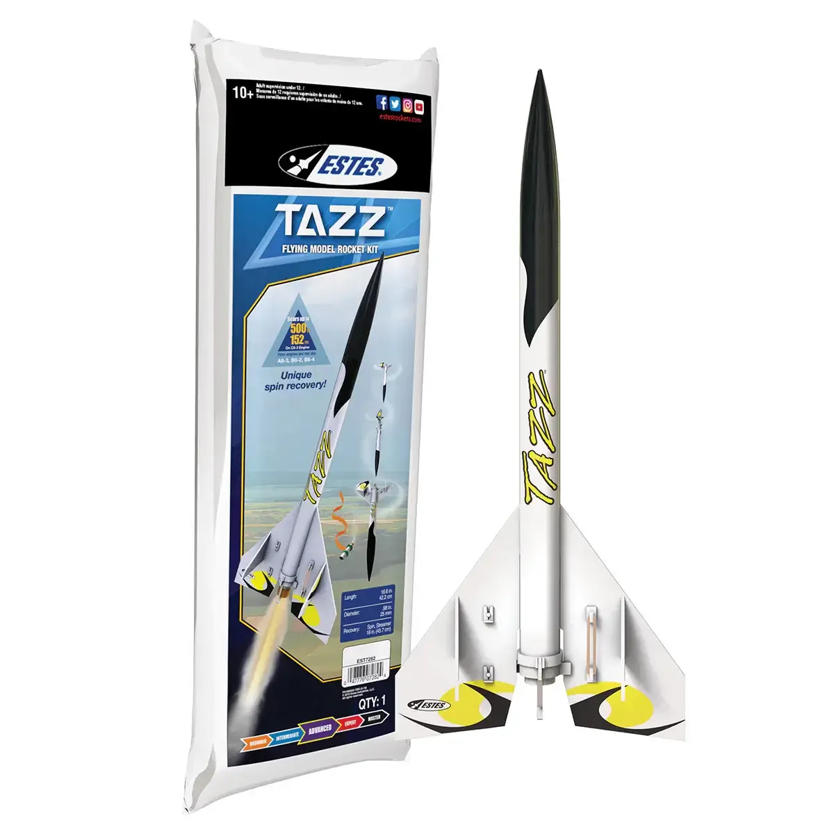 Buy Estes Tazz Advanced Model Rocket Kit (18mm Standard Engine) [7282]