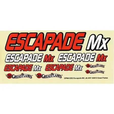 Order Great Planes Decals Escapade MX GP/EP ARF