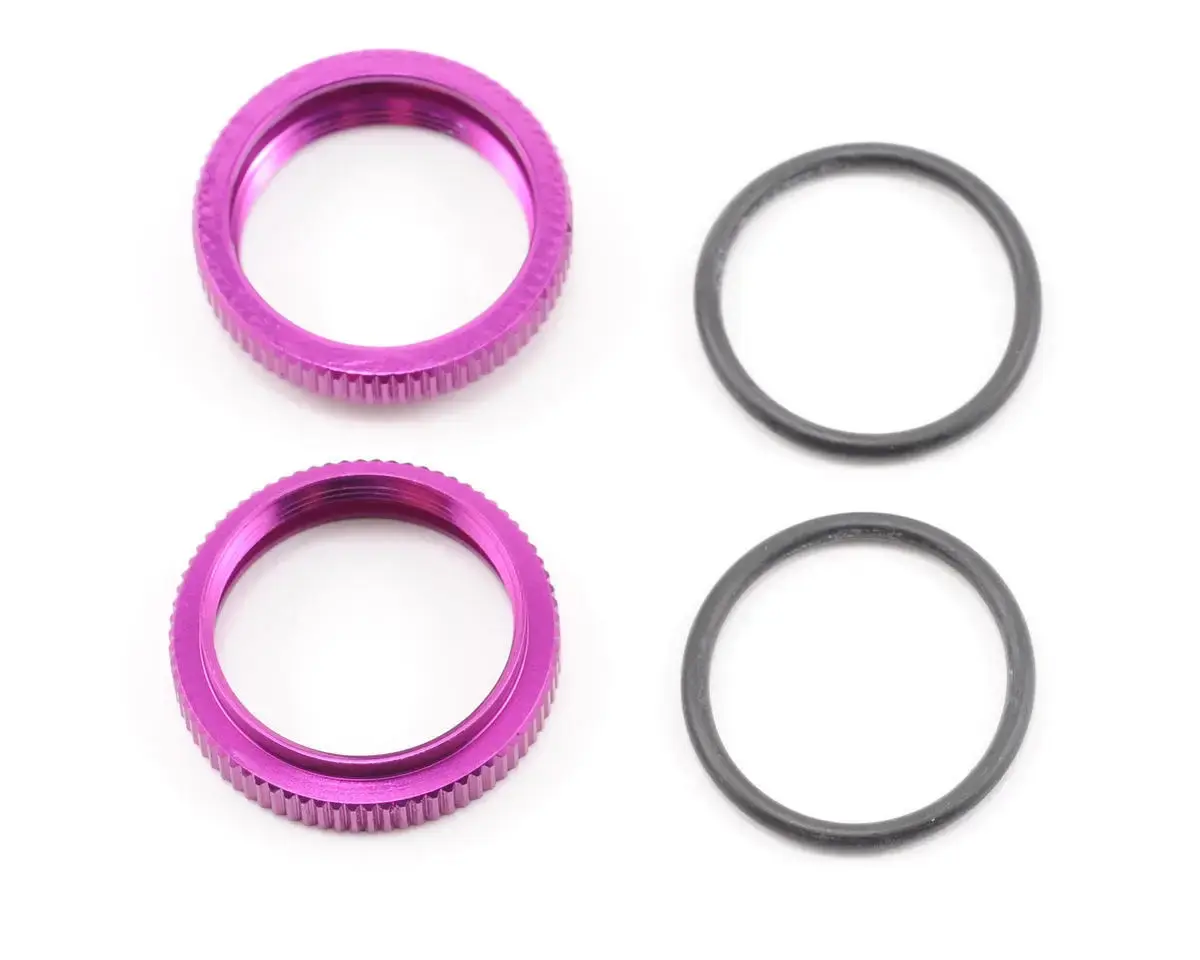 Buy HB Racing Big Bore Pre-Load Adjustment Nut (Purple) (2)