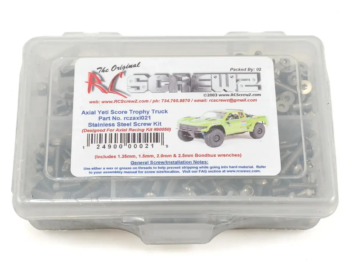 RC Screwz Axial Yeti Score Trophy Stainless Screw Kit are available ...