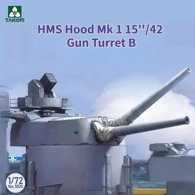 Buy Takom 1/72 HMS Hood 15"/42 Mk1 Gun Turret B Plastic Model Kit - TK5020