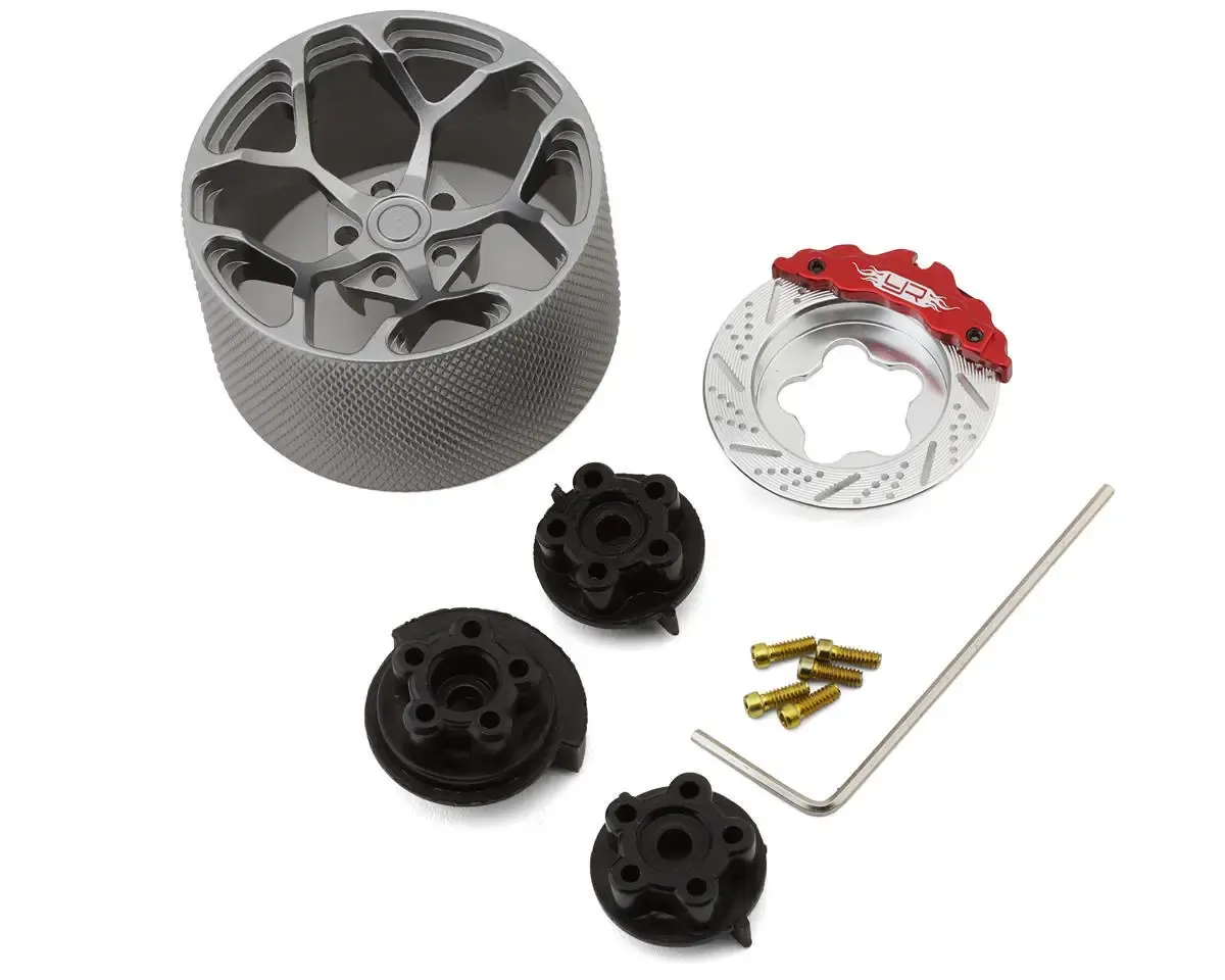 Yeah Racing Aluminum Transmitter Steering Wheel & Brake Disc are ...